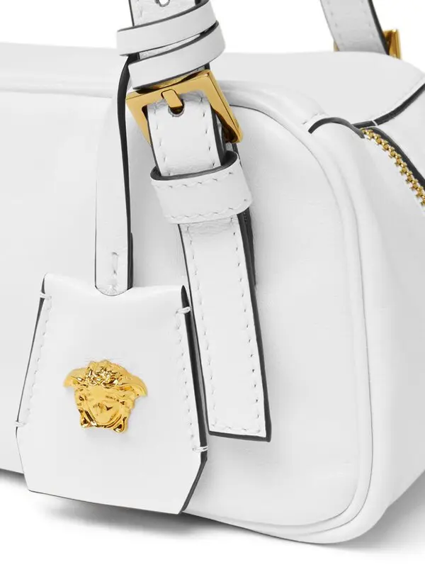 Versace Tag Bowling Shoulder Bag - White