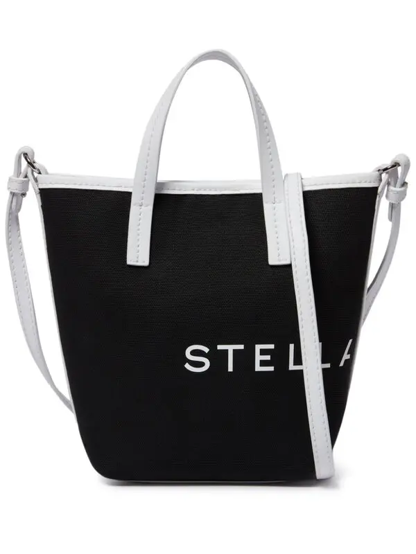 Stella McCartney Logo-print Bucket Bag - Black