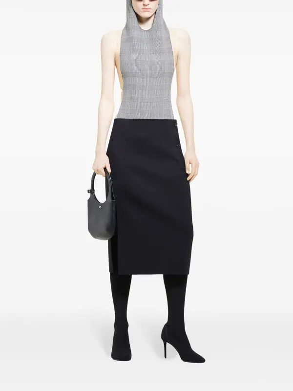 COURREGES Illusion Hooded Bodysuit - Grey