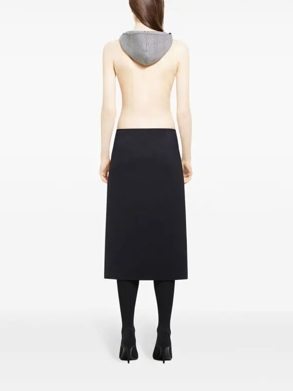 COURREGES Illusion Hooded Bodysuit - Grey