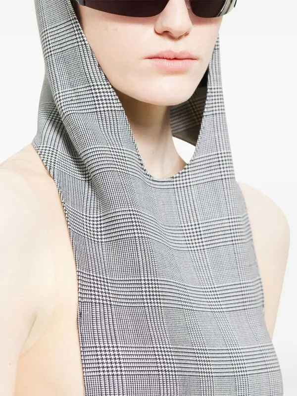 COURREGES Illusion Hooded Bodysuit - Grey
