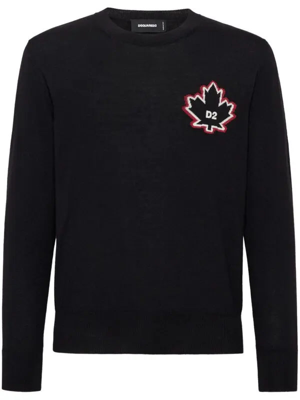 Dsquared2 Leaf-intarsia Jumper