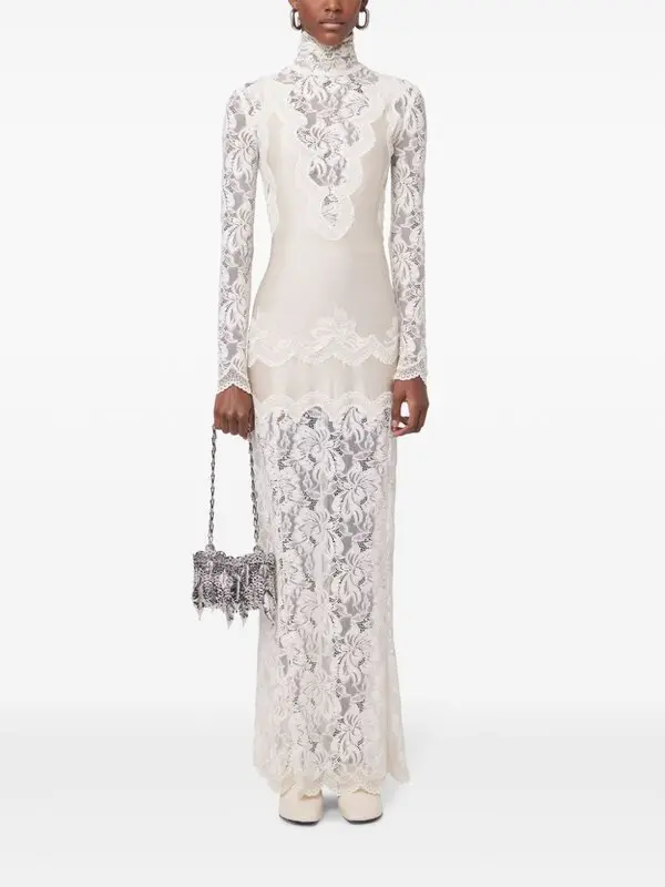 Rabanne Lace Jersey Maxi Dress