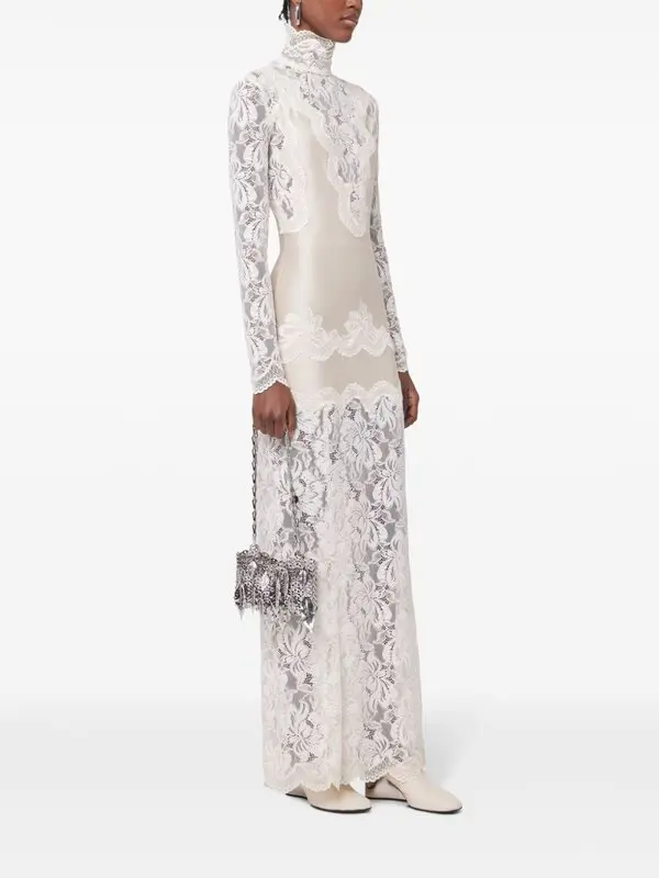 Rabanne Lace Jersey Maxi Dress
