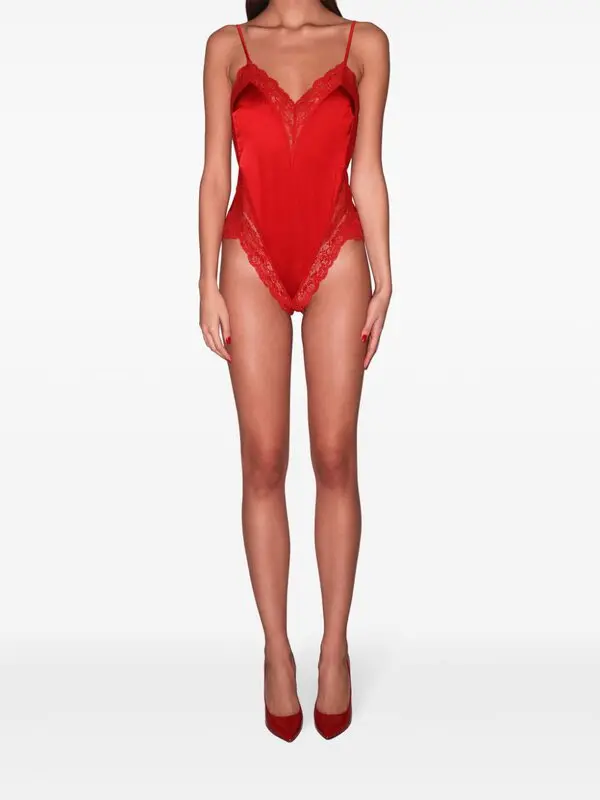 FLEUR DU MAL Venus Lace Teddy - Red