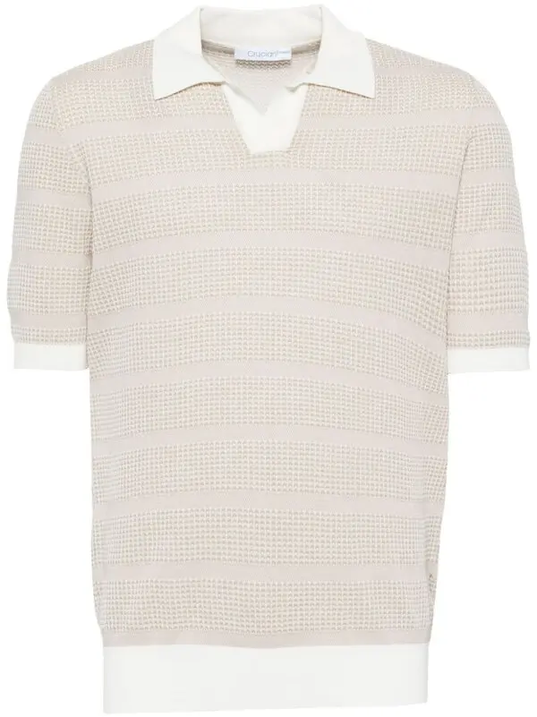 CRUCIANI Cotton Polo Shirt - Neutrals