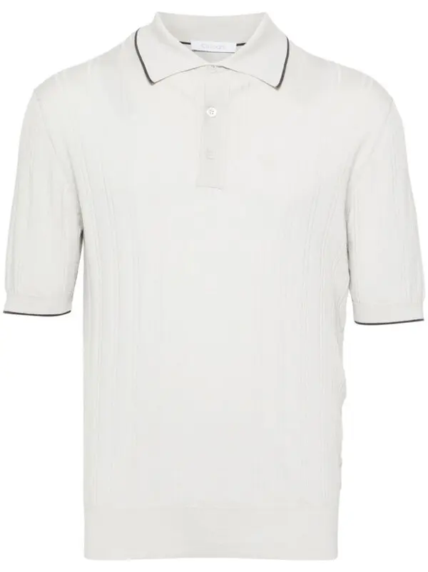 CRUCIANI Cotton Polo Shirt - Grey