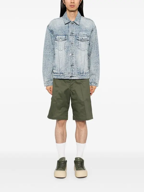 A BATHING APE Logo-embroidered Denim Jacket - Blue