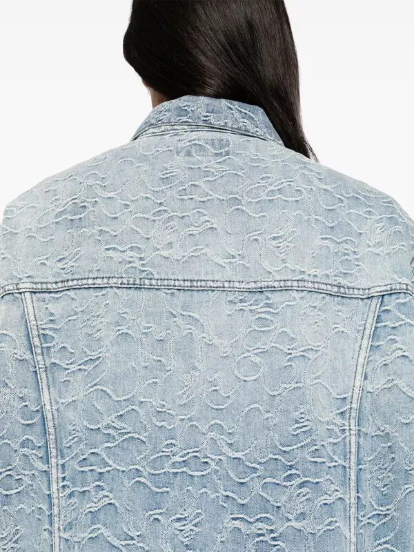 A BATHING APE Logo-embroidered Denim Jacket - Blue