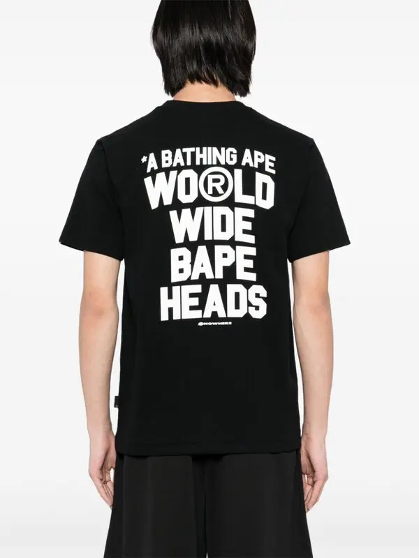 A BATHING APE Flyer-printed T-shirt - Black