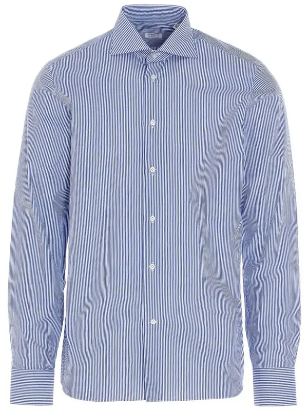 BORRIELLO NAPOLI Striped Shirt - Blue