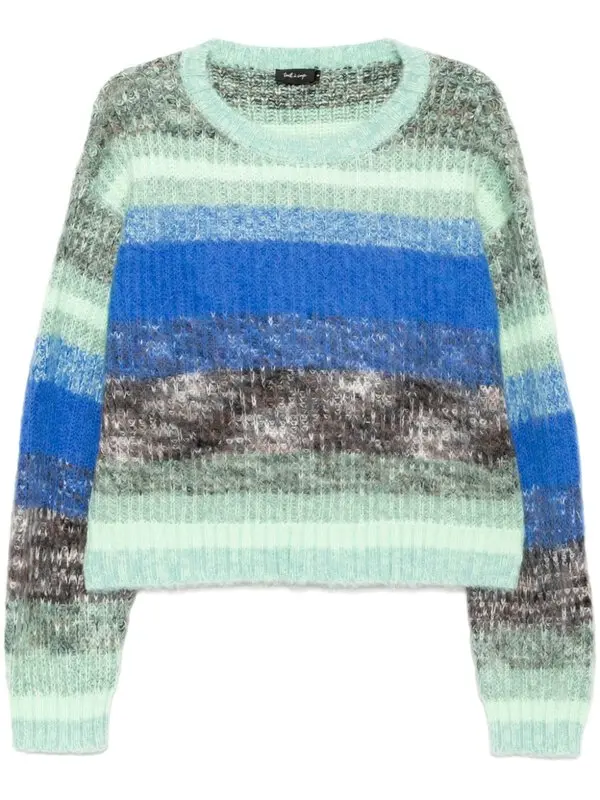 TOUT A COUP Striped Jumper - Green