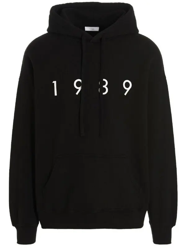 1989 STUDIO Logo-print Hoodie - Black