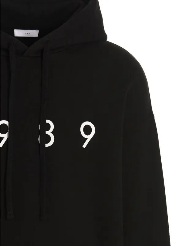 1989 STUDIO Logo-print Hoodie - Black