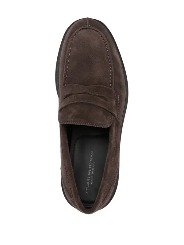 STUART WEITZMAN Suede Loafers
