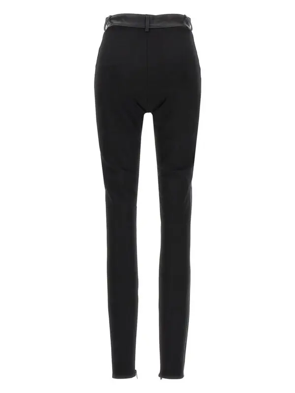 David Koma Leather-panel Leggings