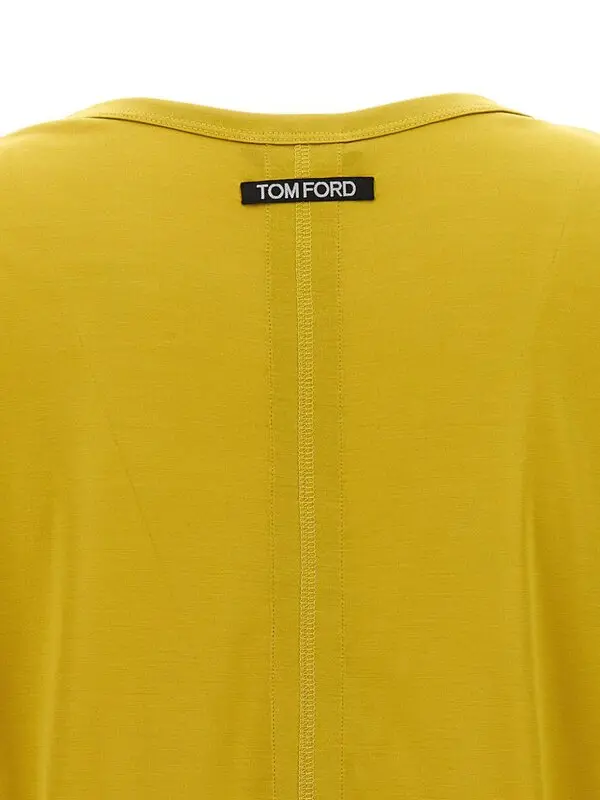 TOM FORD Logo Tag T-shirt - Yellow