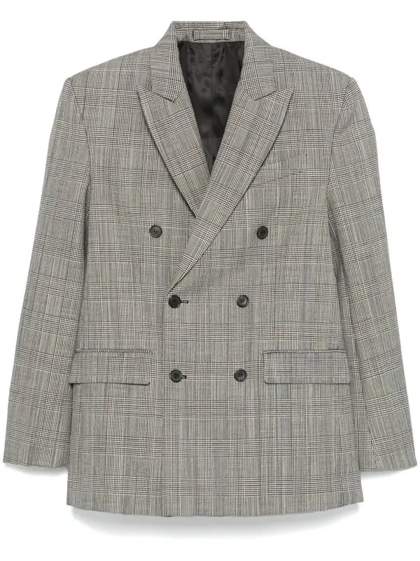 Wardrobe.NYC Checked Wool Blazer