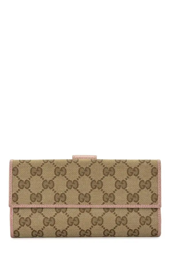 Gucci Original Gg Canvas Continental Wallet - Pink