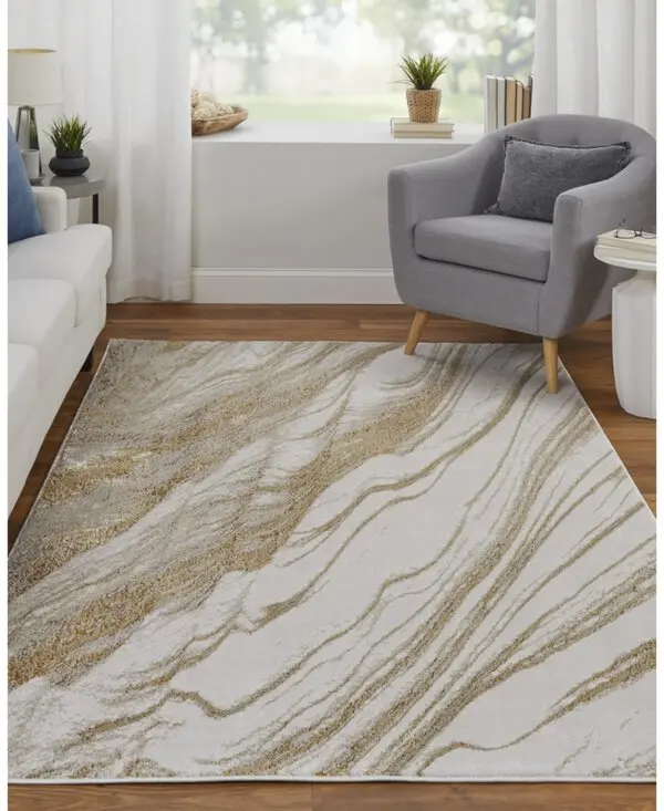 FEIZY Aura Aur39llf Area Rug, 5' X 8 - Ivory
