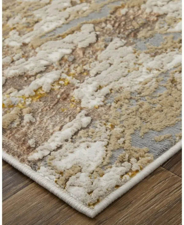 FEIZY Aura Aur39lmf Area Rug, 5' X 8 - Ivory/gold