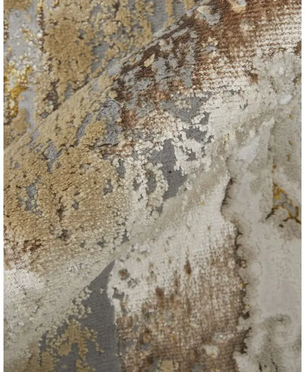 FEIZY Aura Aur39lmf Area Rug, 5' X 8 - Ivory/gold