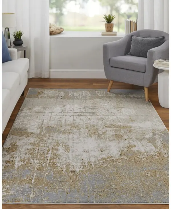 FEIZY Aura Aur39lnf Area Rug, 5' X 8 - Ivory