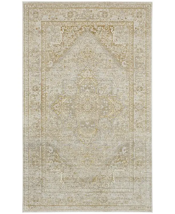 FEIZY Aura Aur3734f Area Rug, 5' X 8 - Ivory/gold