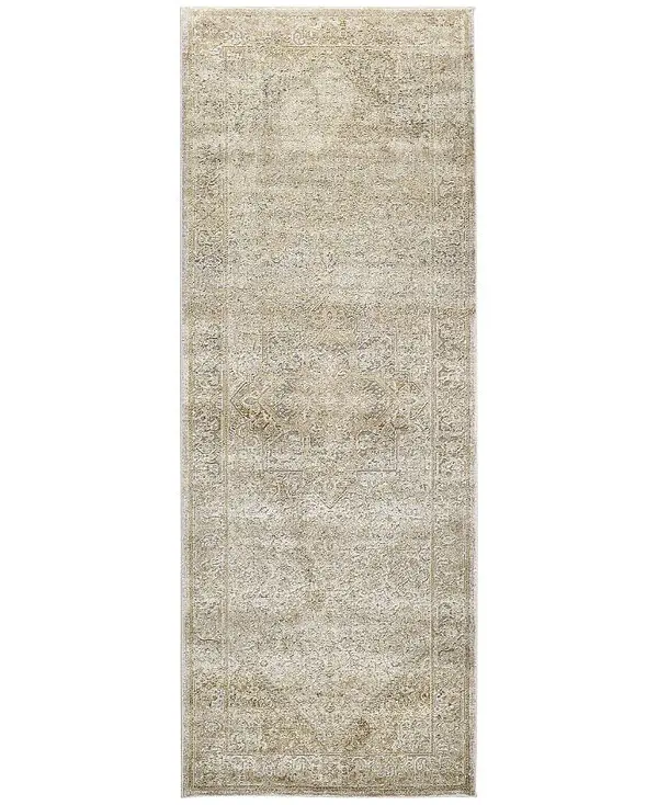 FEIZY Aura Aur3734f Runner Area Rug, 2'10 X 7'10 - Ivory/gold