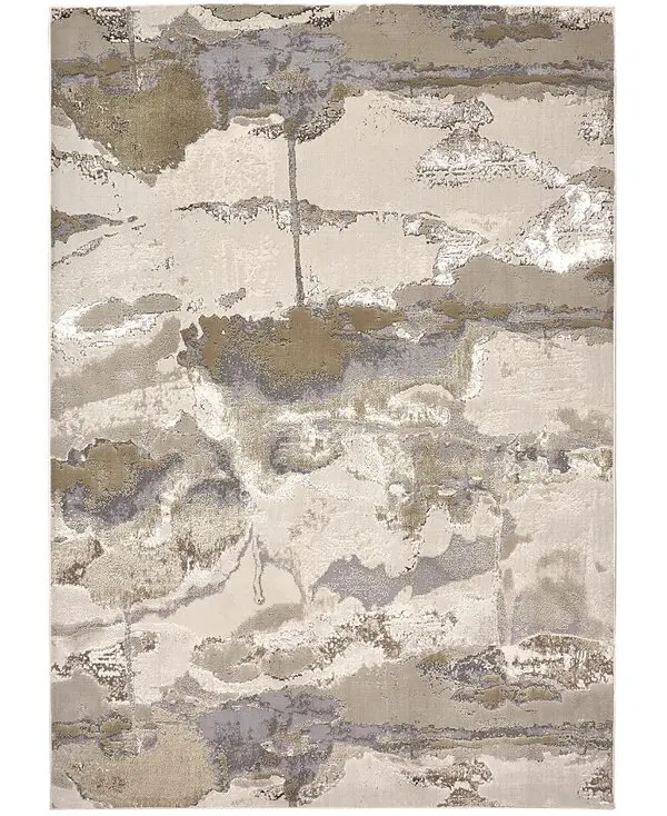 FEIZY Aura Aur3737f Area Rug, 6'7 X 9'6 - Gray/ivory