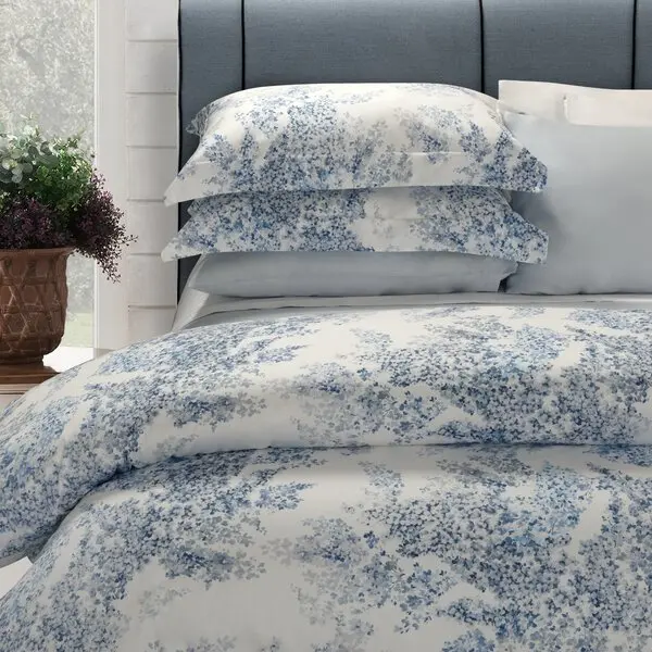 DEA ITALIAN LINENS Dea Palm Beach Glicine Floral Print Duvet Cover, King