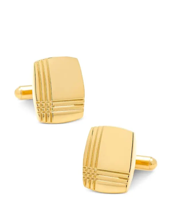 CUFFLINKS, INC. Tartan Plaid Stainless Steel - Gold
