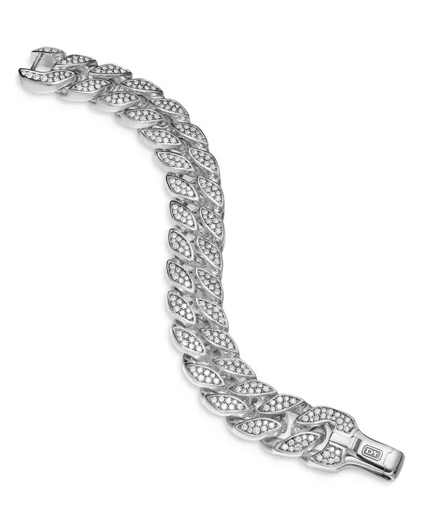 David Yurman Curb Chain Bracelet With Diamonds