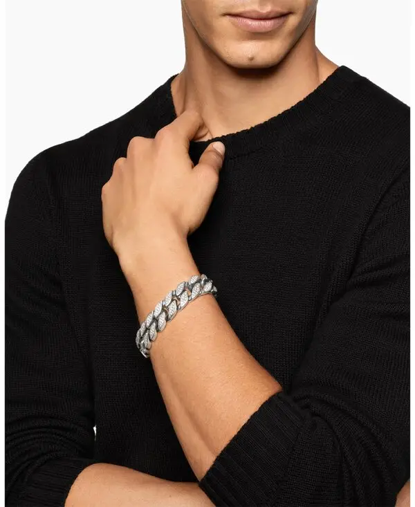 David Yurman Curb Chain Bracelet With Diamonds