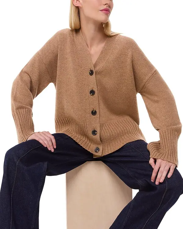 Whistles Button-front Wool-cashmere Cardigan