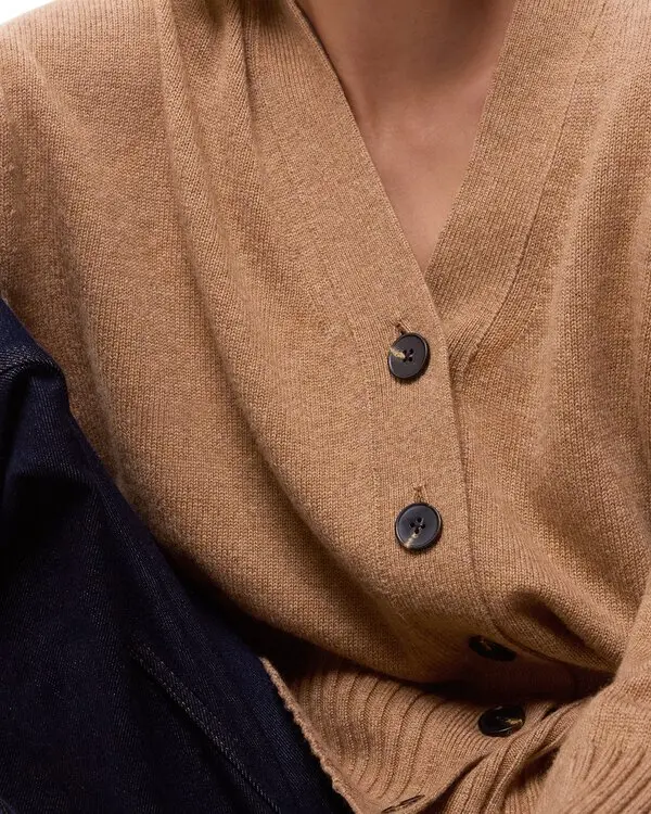 Whistles Button-front Wool-cashmere Cardigan