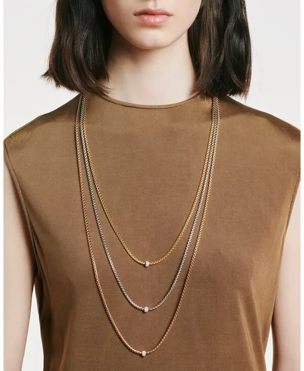 FOPE 18k Yellow Eka Diamond Necklace