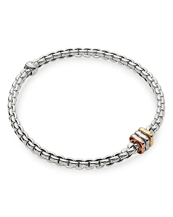 FOPE 18k Gold Eka Flex'it Bracelet - White/multi