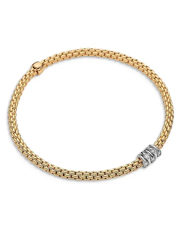 FOPE 18k Prima Diamond Flex Bracelet - Gold