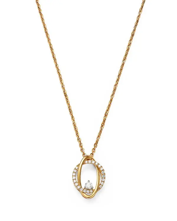 Bloomingdale'S Diamond Circle Pendant Necklace - Gold