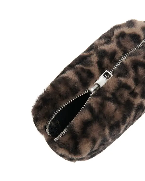 Apparis Noor Faux Fur Pouch - Dark Leopard