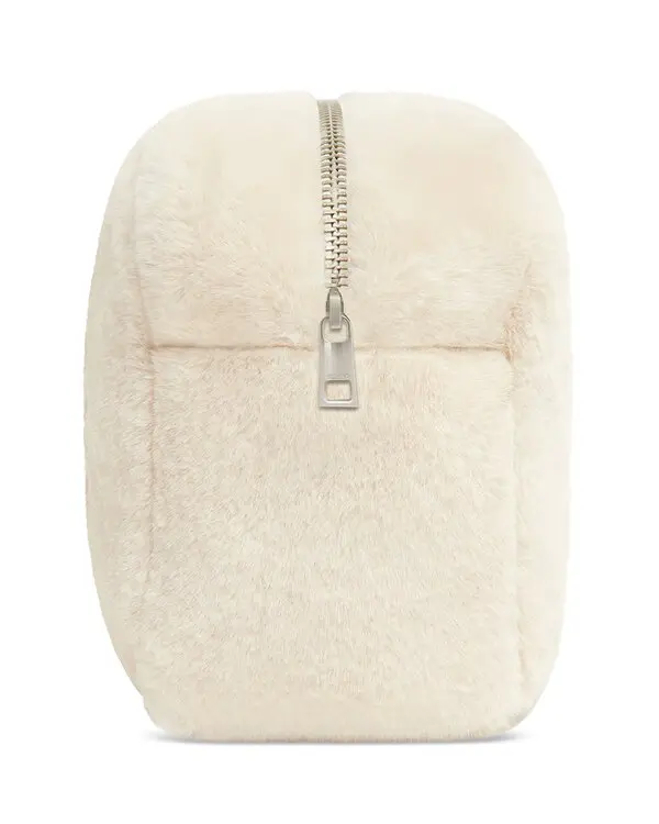 Apparis Noor Leopard Faux Fur Jumbo Pouch - Latte