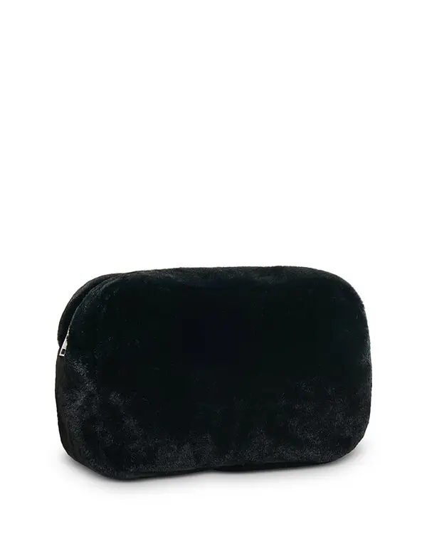 Apparis Noor Leopard Faux Fur Jumbo Pouch - Noir