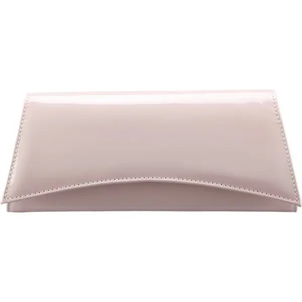 Nina Zoey Faux Leather Clutch - Nude