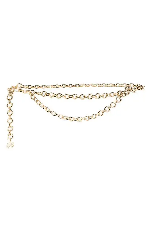 Lele Sadoughi Layered Chain Belt - Gold