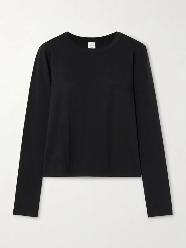 LESET Margo Cotton-jersey T-shirt - Black