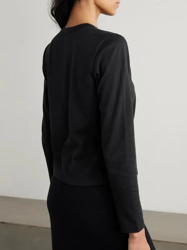 LESET Margo Cotton-jersey T-shirt - Black