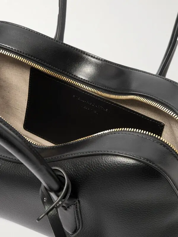 Stella McCartney Ryder Logo-embossed Vegan Leather Tote - Black