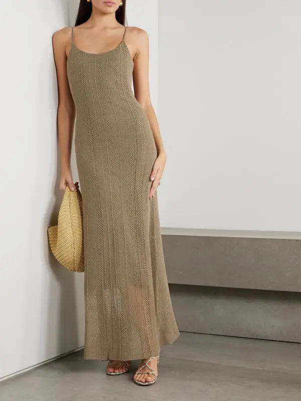 Faithfull The Brand Treillis Crocheted Cotton-blend Maxi Dress