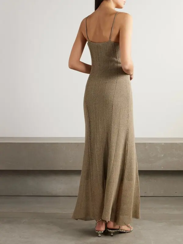 Faithfull The Brand Treillis Crocheted Cotton-blend Maxi Dress